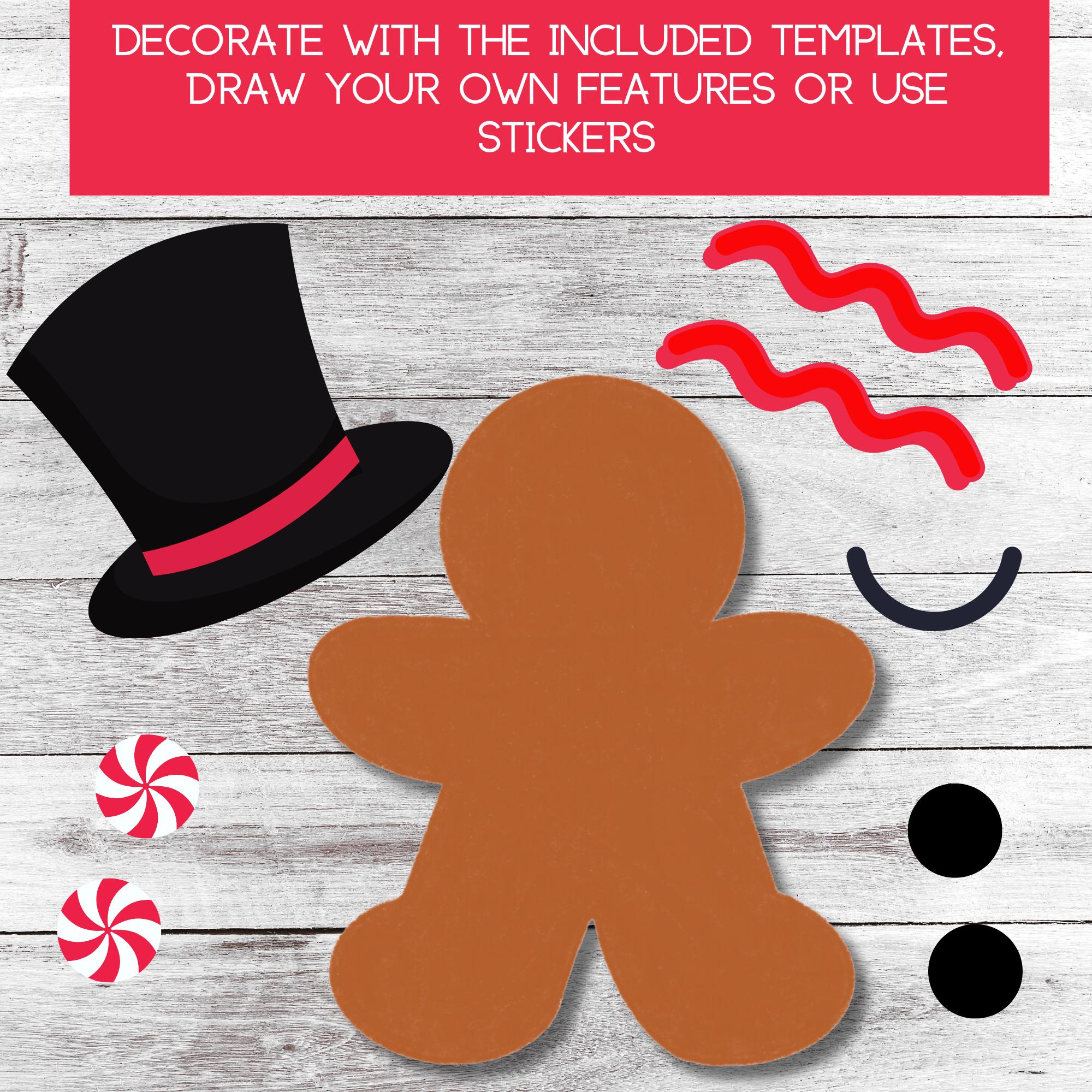 Gingerbread Printable Craft| Scissor Skills Activity| Build A ...