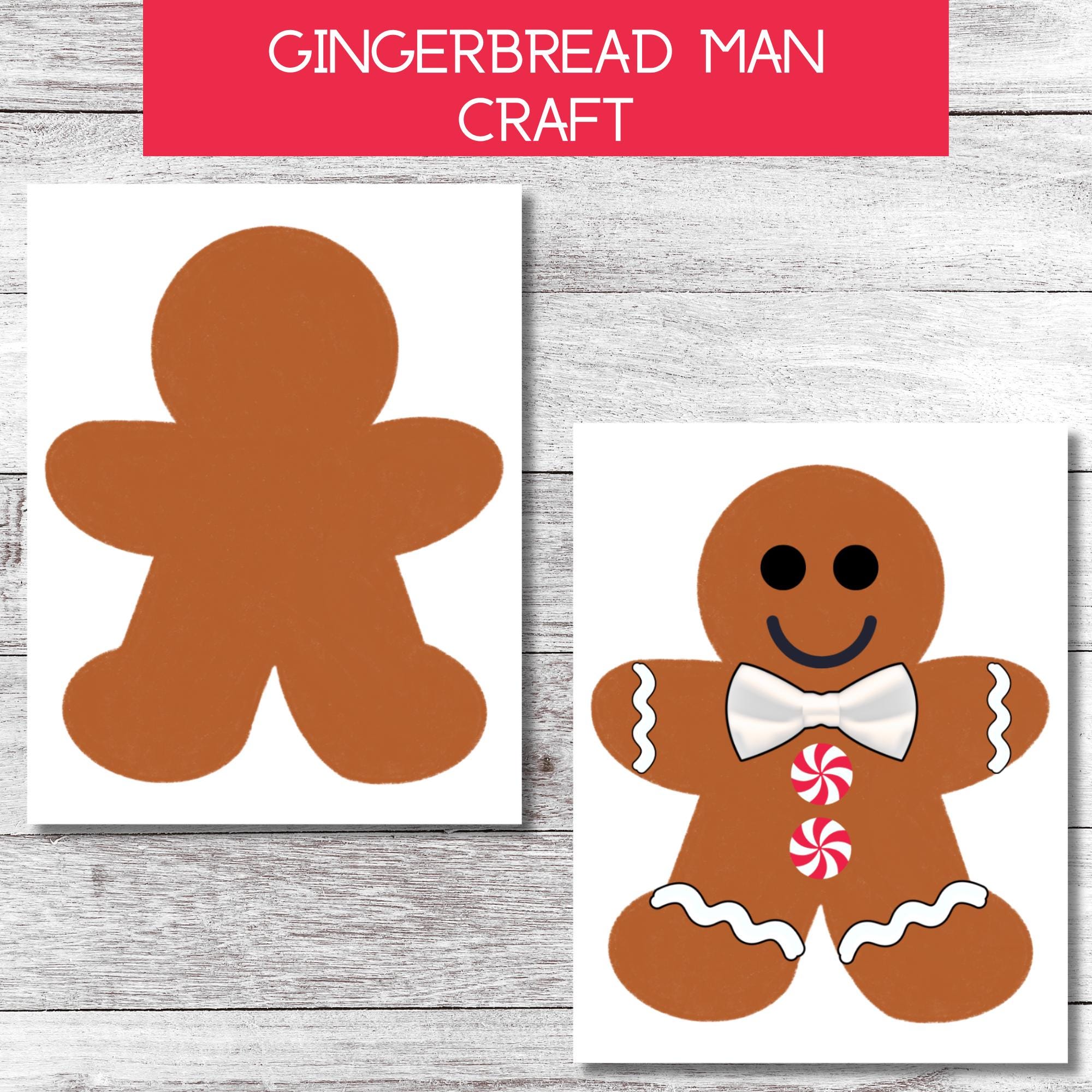 Gingerbread Printable Craft| Scissor Skills Activity| Build A ...