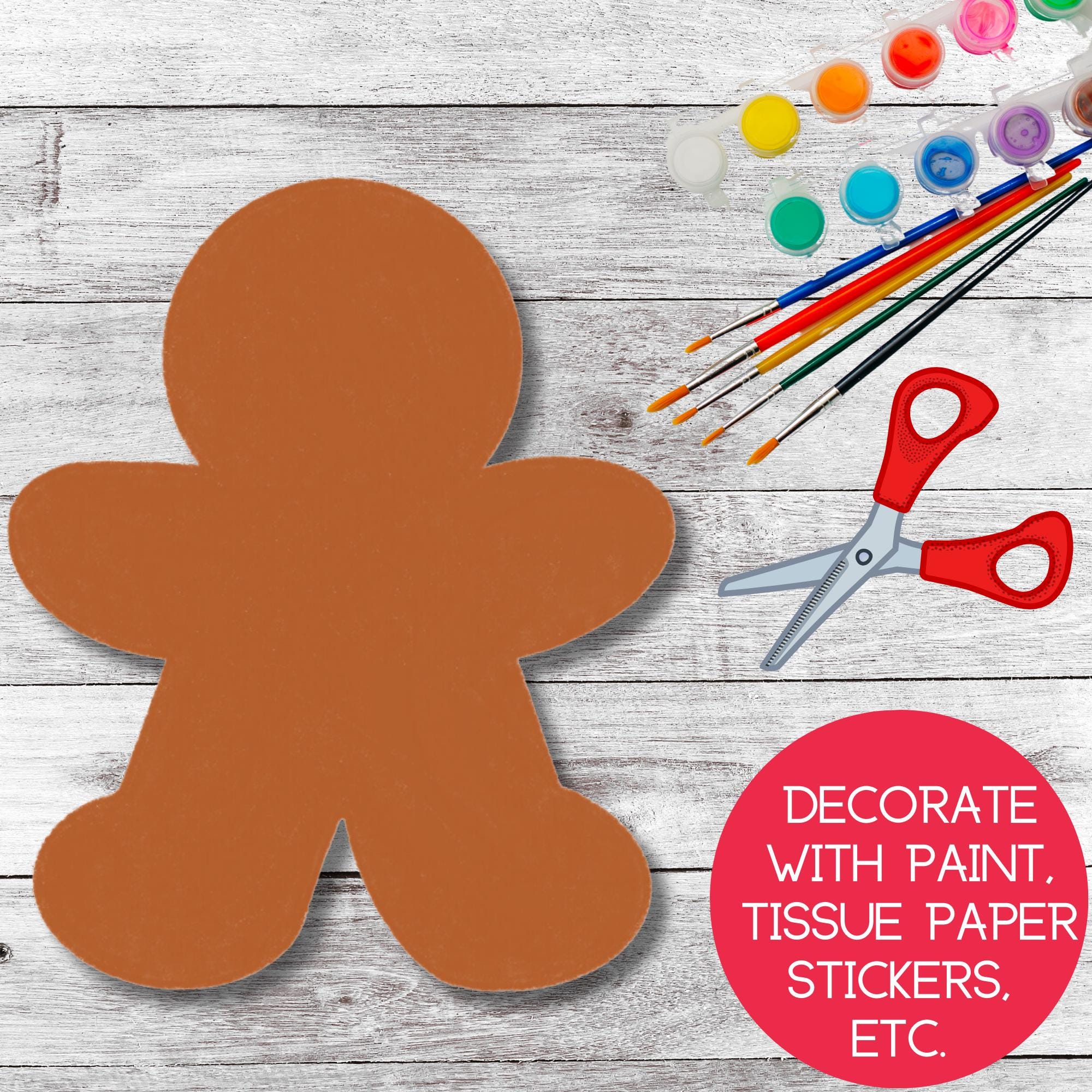 Gingerbread Printable Craft| Scissor Skills Activity| Build A ...