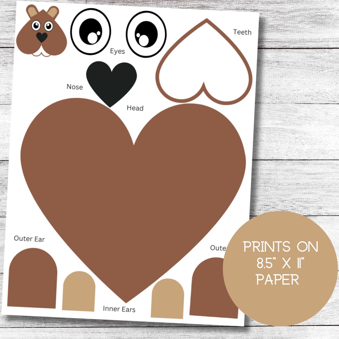 Groundhog Printable Craft| Scissor Skills Activity| Build A Groundhog ...