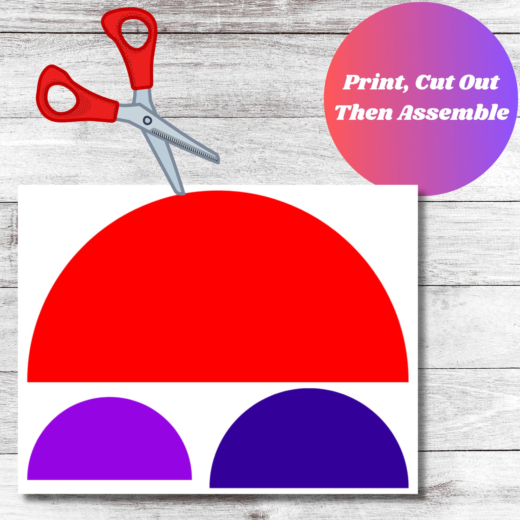 Rainbow Craft| Size Sorting Activity| Color Recognition Craft| Instant ...