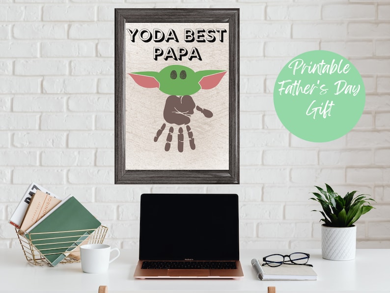 Yoda Best Dad Handprint Craft | Printable Father's Day Craft for Dad ...