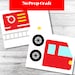Fire Truck Scissor Skills Craft: Fire Safety Printable (instant ...