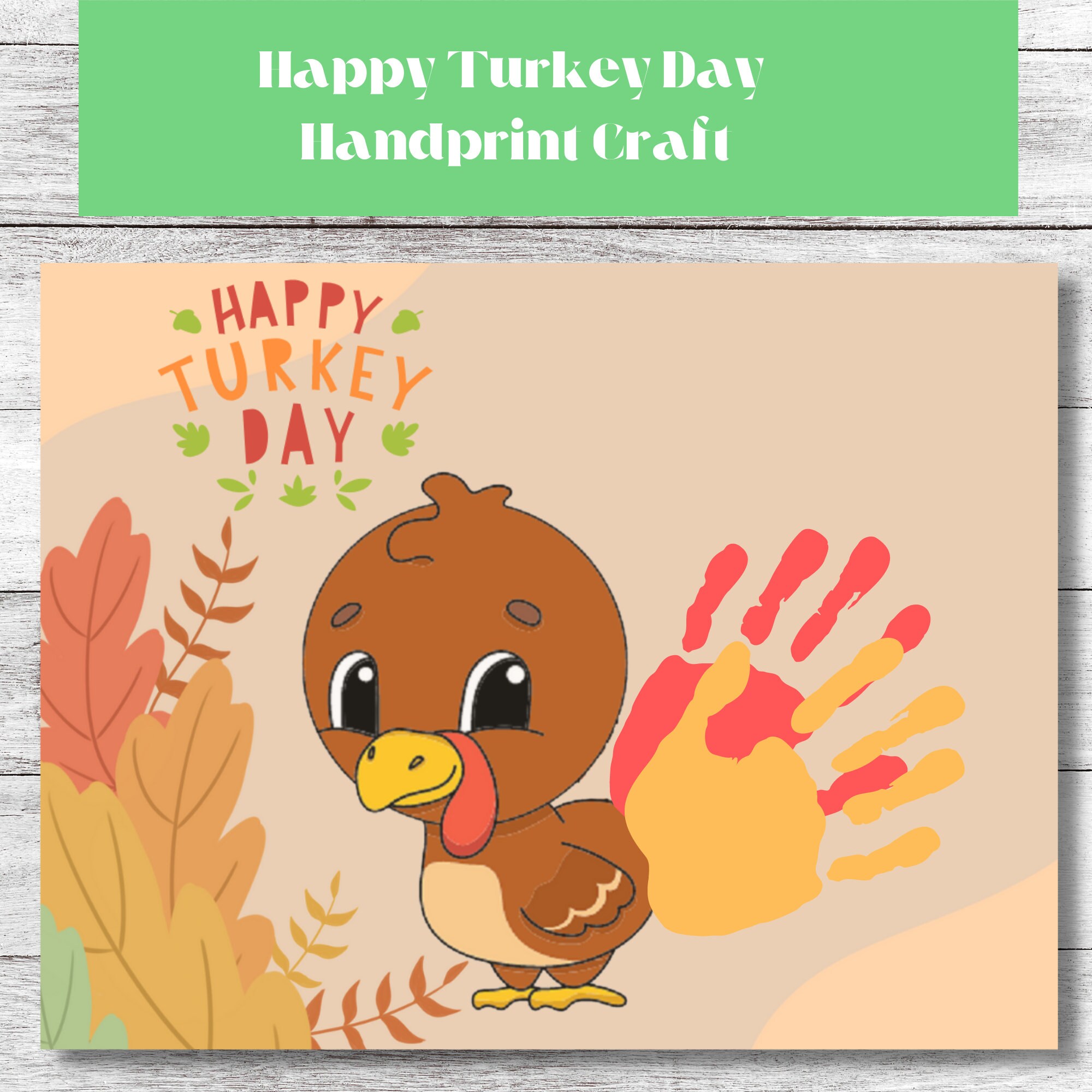 Happy Turkey Day Handprint Craft| Thanksgiving Keepsake | Turkey ...