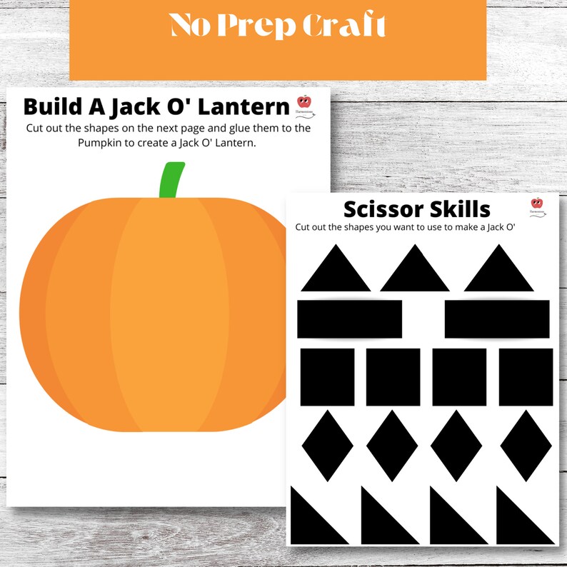 Build A Jack O' Lantern Scissor Skills Activity| Instant Download ...