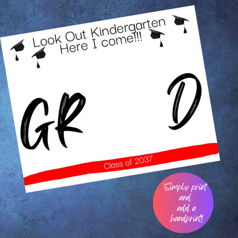 Preschool & Kindergarten Graduation Handprint Keepsake| Look Out ...