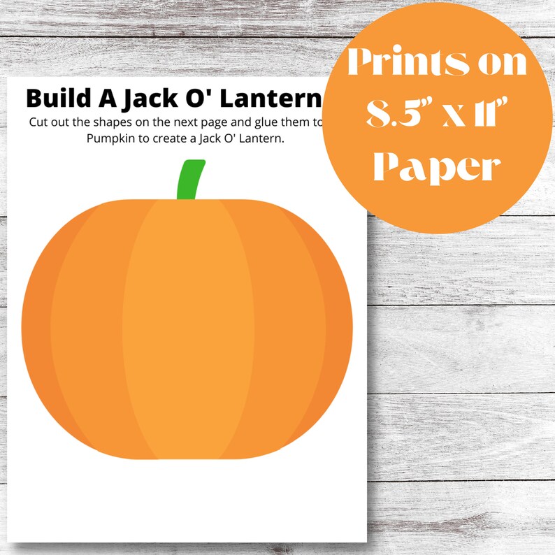Build A Jack O' Lantern Scissor Skills Activity| Instant Download ...