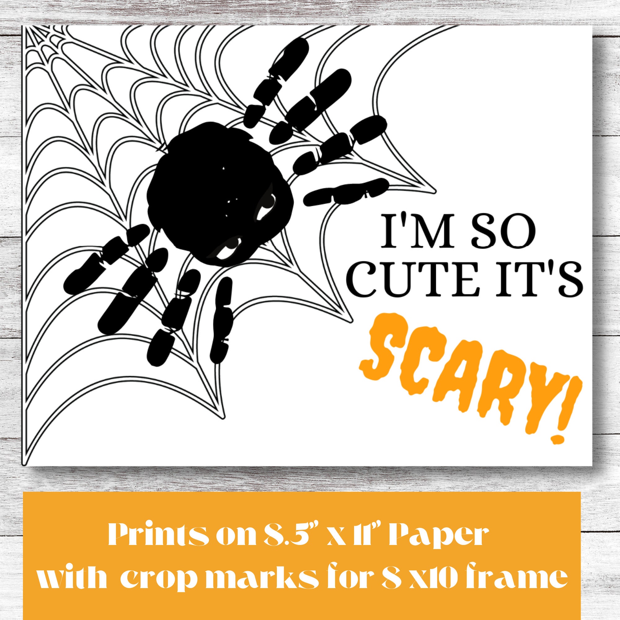 I'm so Cute It's Scary Halloween Spider Handprint Craft| Instant ...