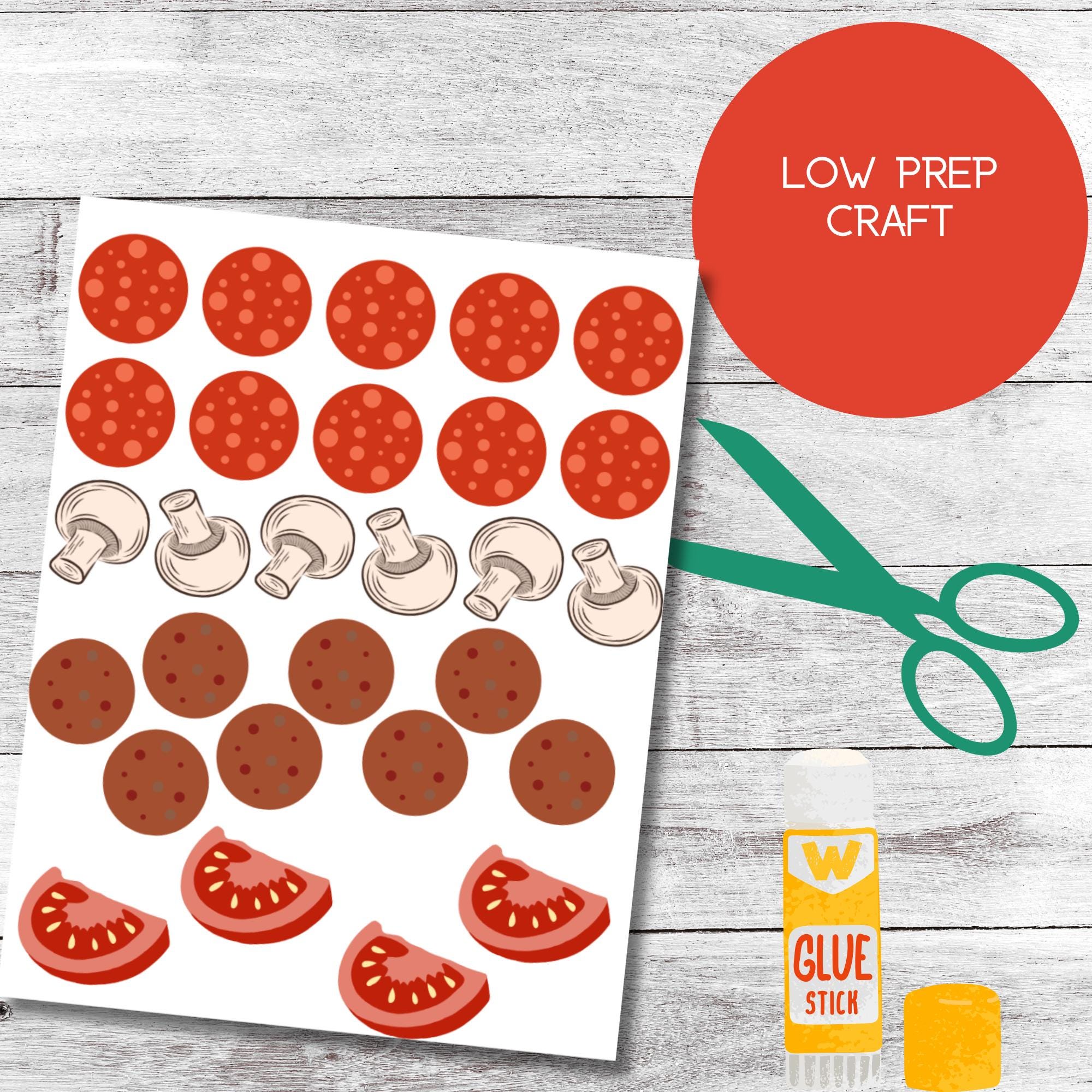 Make A Pizza Printable Craft| Scissor Skills Activity| National Pizza ...