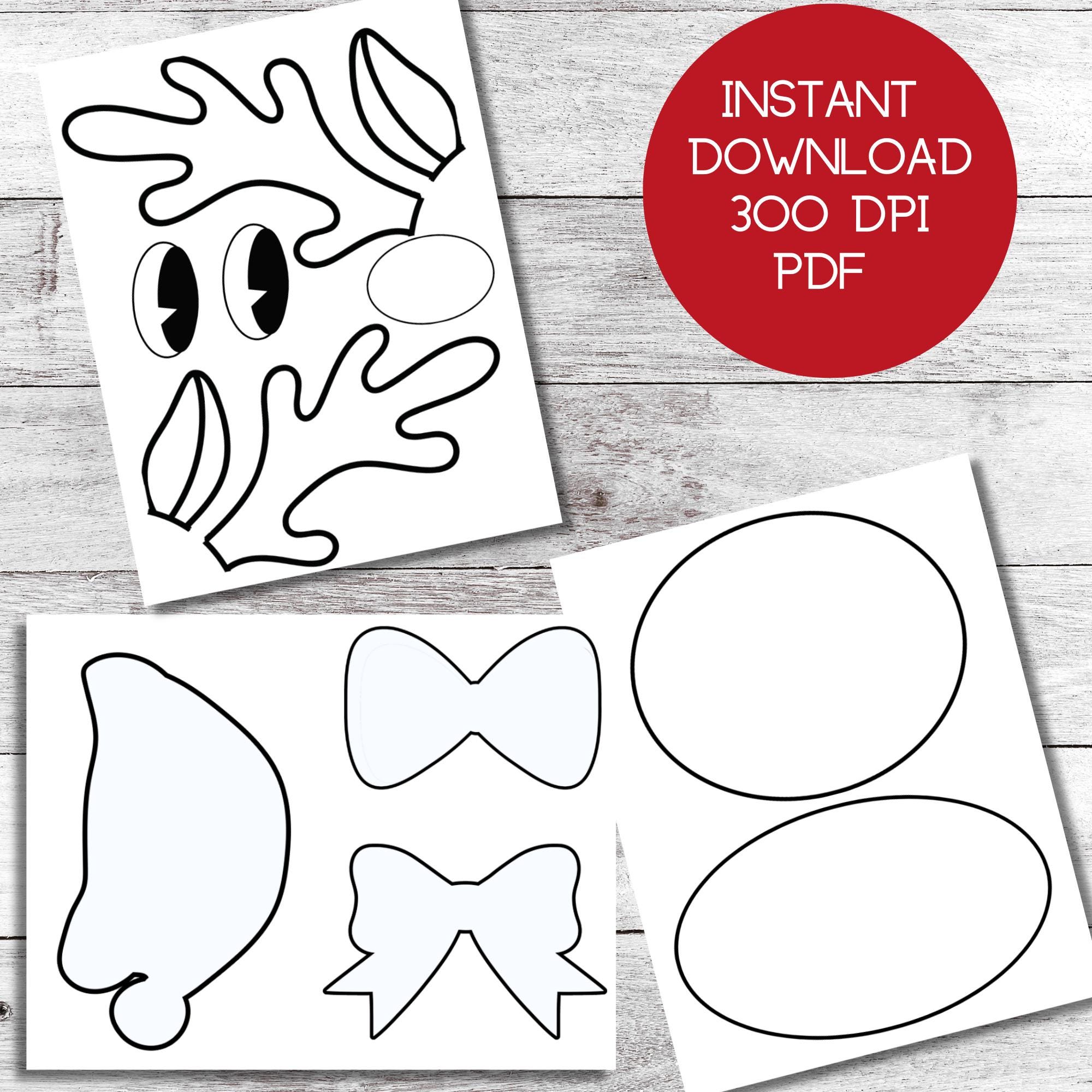 Make A Reindeer Paper Craft reindeer Craft Template Instant Download ...