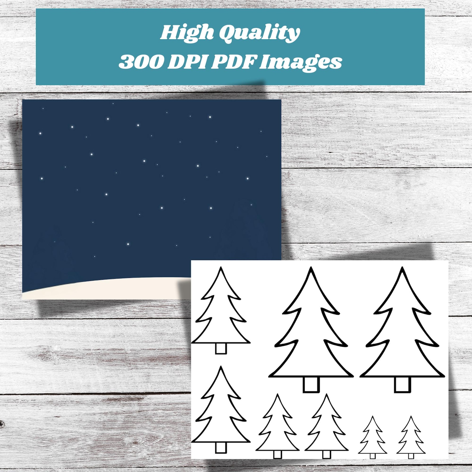 Winter Tree Craft for Kids | Printable Watercolor Trees & Coloring Page ...