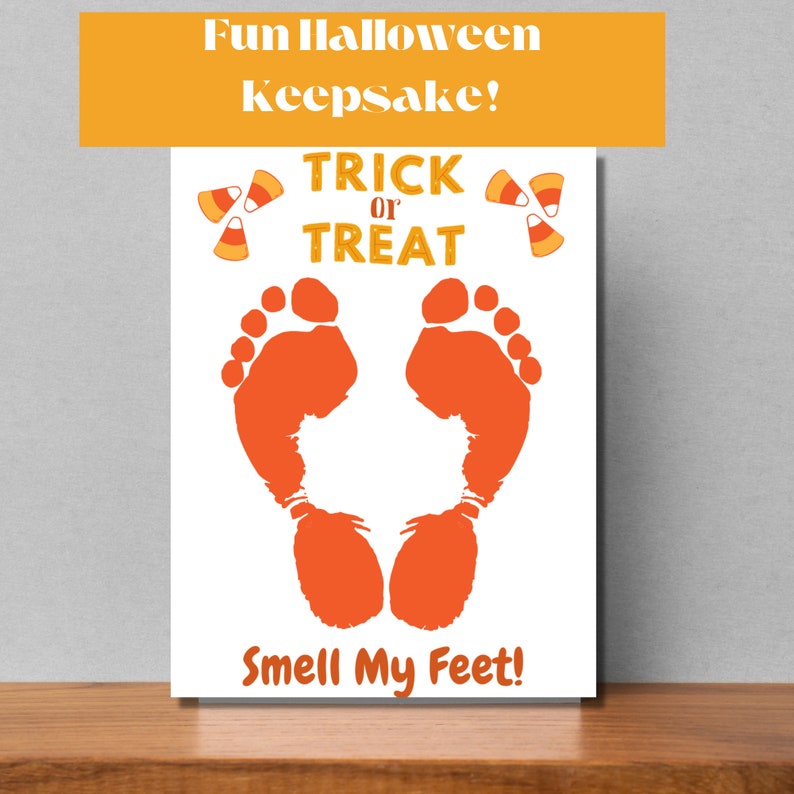 Trick or Treat Smell My Feet Footprint Craft| Instant Download ...