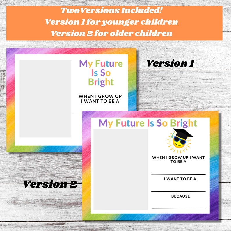 My Future is so Bright Graduation Writing Activity| Early Childhood ...