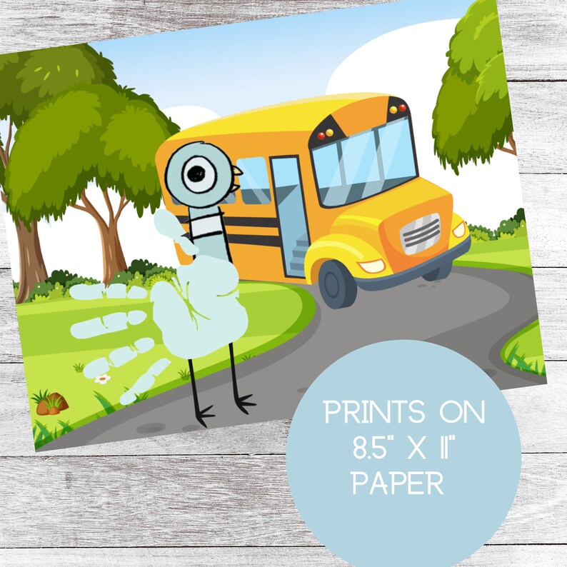 Mo Willems the Pigeon Handprint Craft Don't Let the - Etsy