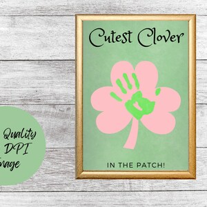 St. Patrick's Day Handprint Craft|cutest Clover in the Patch |handprint ...