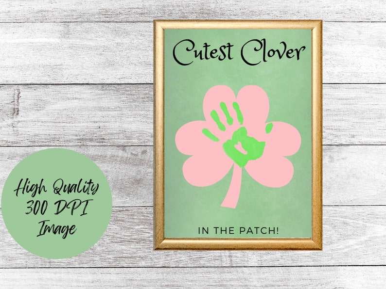 St. Patrick's Day Handprint Craft|cutest Clover in the Patch |handprint ...