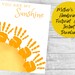 You Are My Sunshine Handprint/footprint Craft Template Printable Mother ...