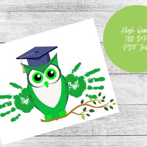 Graduation Owl Handprint Craft| Instant Download| Printable Handprint ...