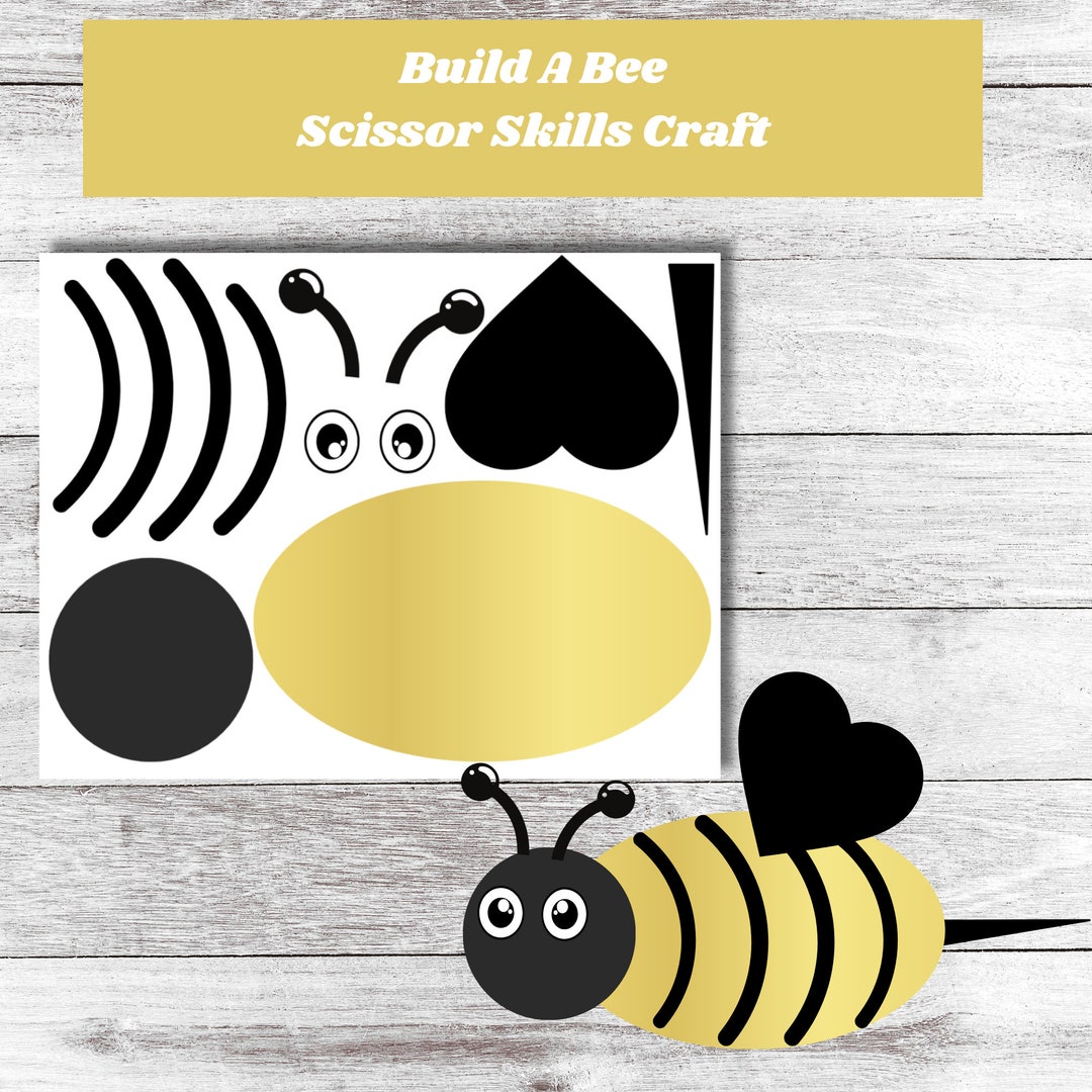 Build A Bumble Bee Craft| Scissor Skills Printable| Low Prep Craft ...