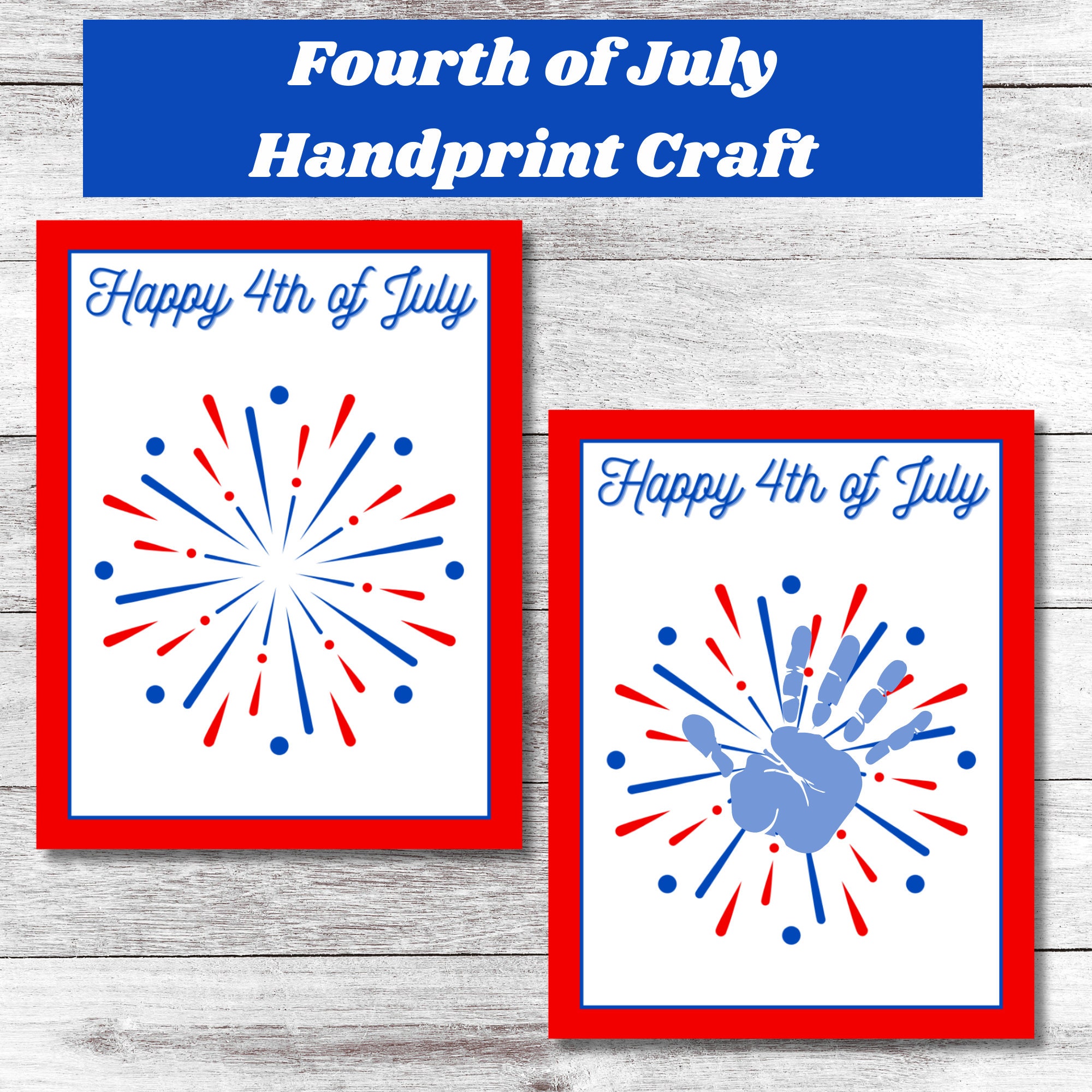 4th of July Firework Handprint Craft| Independence Day Activity ...