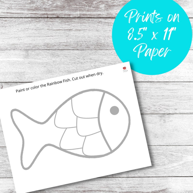 Rainbow Fish Craft Scissor Skills Rainbow Fish Painting - Etsy UK