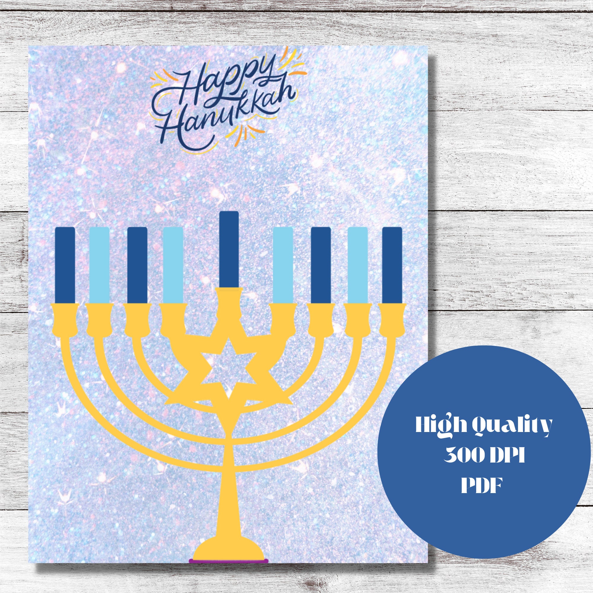 Menorah Fingerprint Craft| Hanukkah Fingerprint Art| Instant Download ...