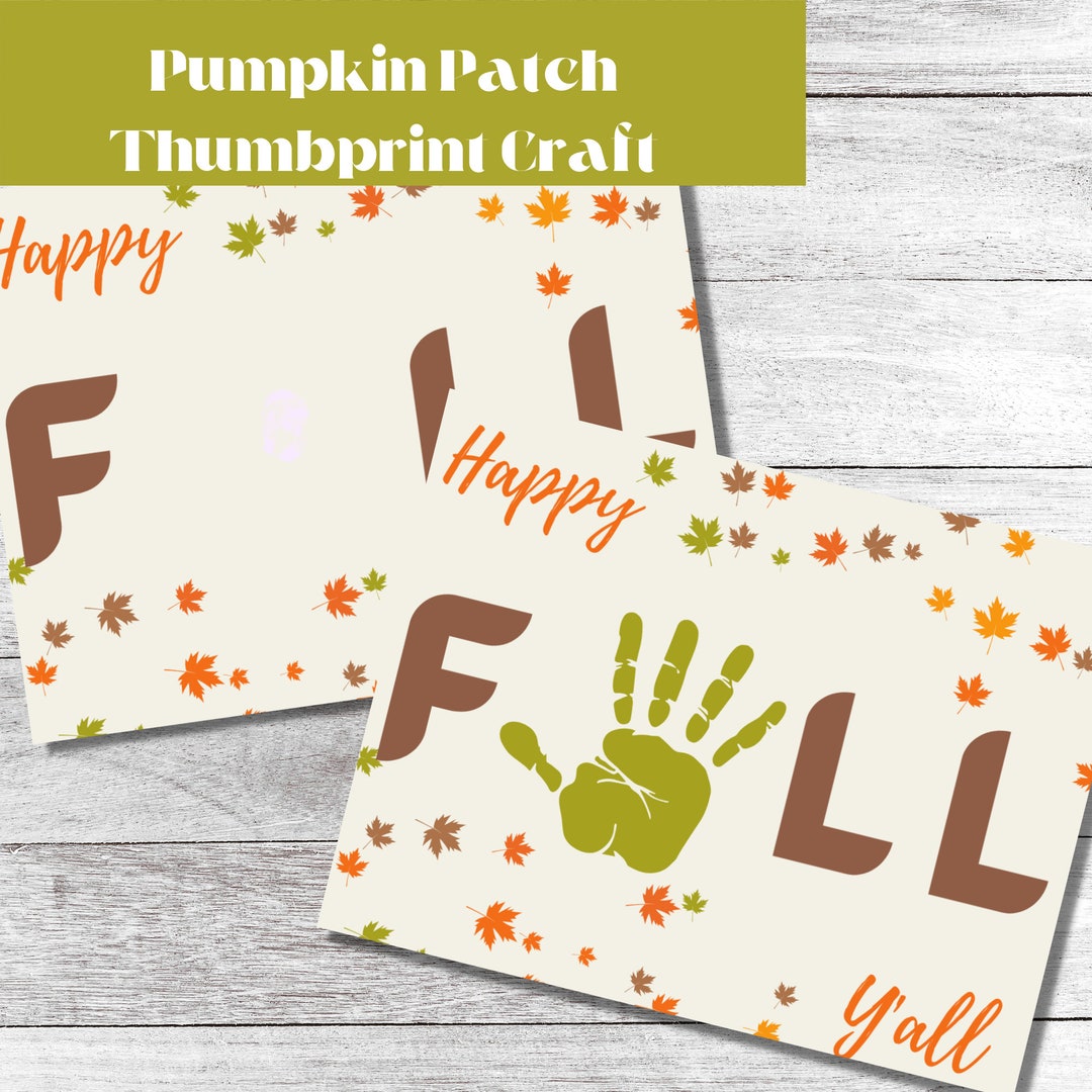 Happy Fall Y'all Handprint Craft| Instant Download| Printable PDF ...