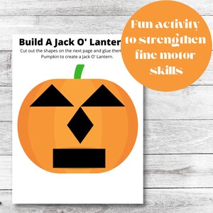 Build A Jack O' Lantern Scissor Skills Activity| Instant Download ...