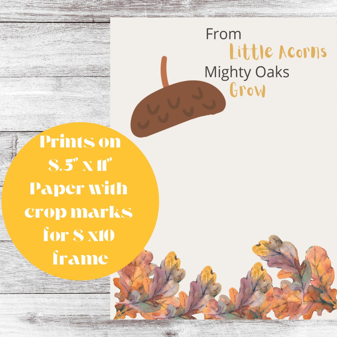 From Little Acorns Mighty Oaks Grow Handprint Craft| Fall Keepsake ...