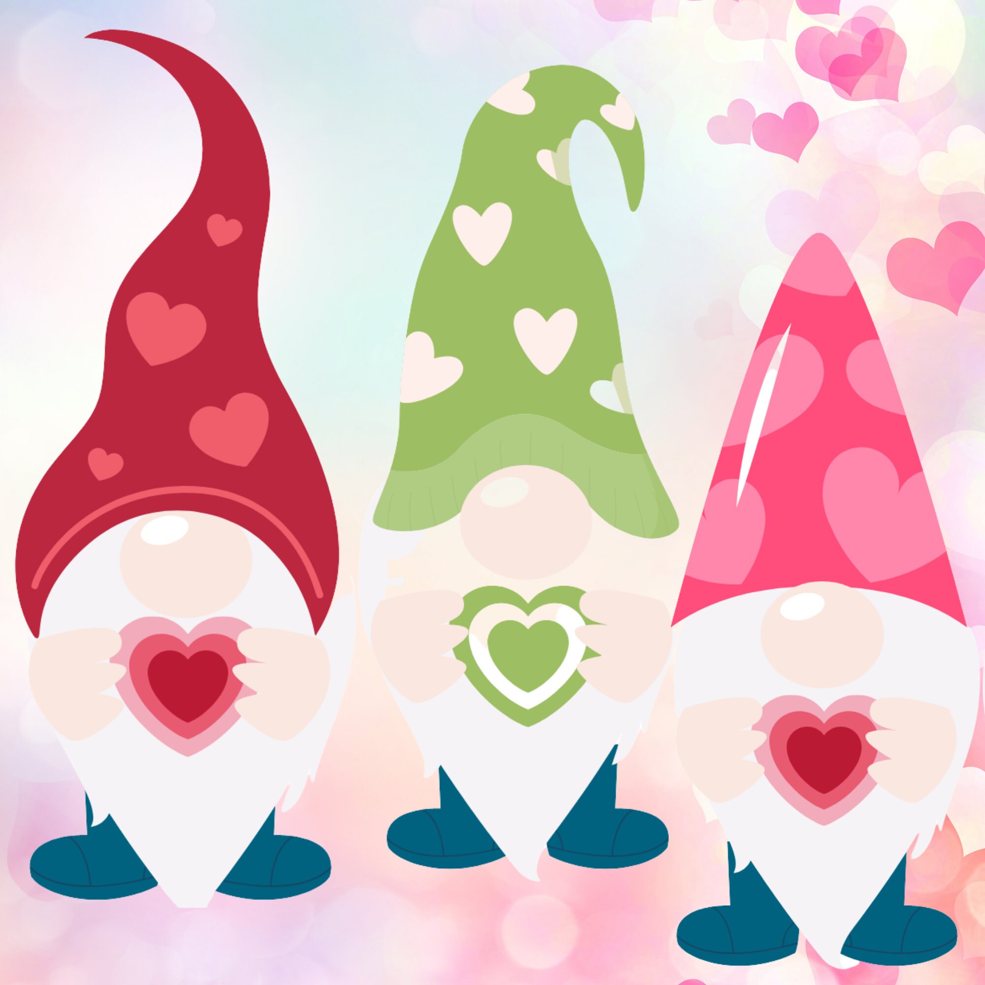 Valentine Gnome Craft: Printable Party Activity (instant Download) - Etsy