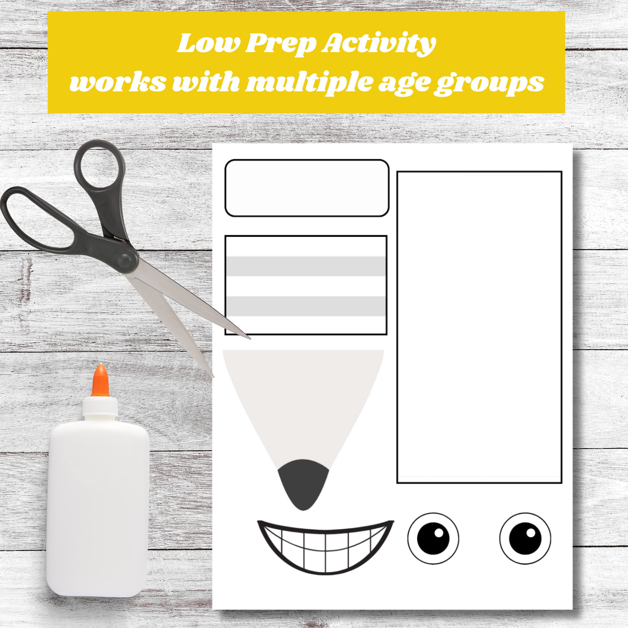 Pencil Craft| Scissor Skills Activity| Low Prep Craft Instant Download ...