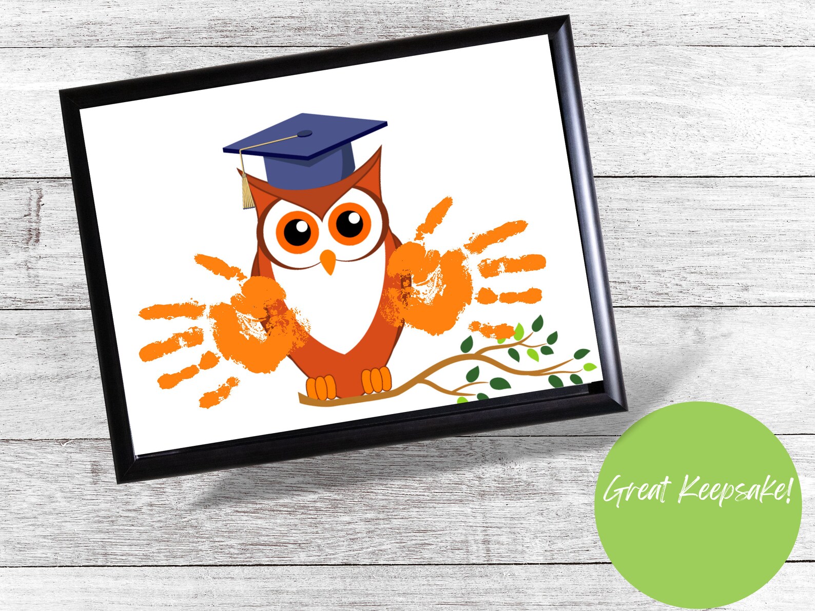 Graduation Owl Handprint Craft Instant Download Printable Handprint Art ...