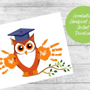 Graduation Owl Handprint Craft| Instant Download| Printable Handprint ...