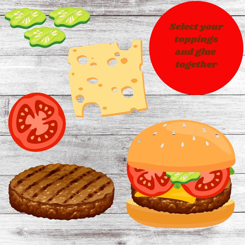 Cheeseburger Craft| Scissor Skills Activity| Summer Craft| National ...