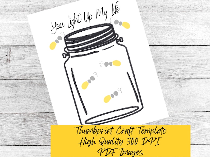 You Light up My Life Thumbprint Craft | Mother’s Day Lightning Bug ...