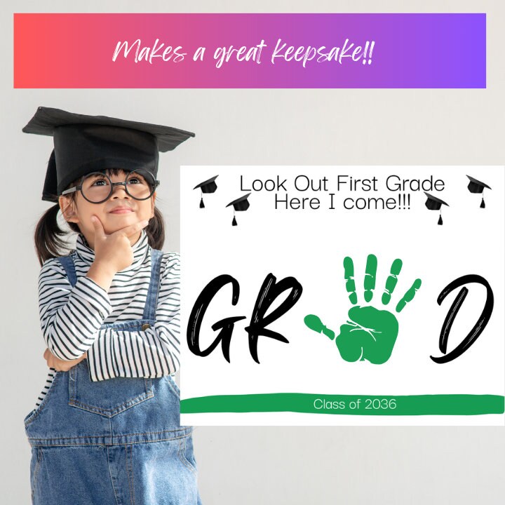 Preschool & Kindergarten Graduation Handprint Keepsake Look Out ...