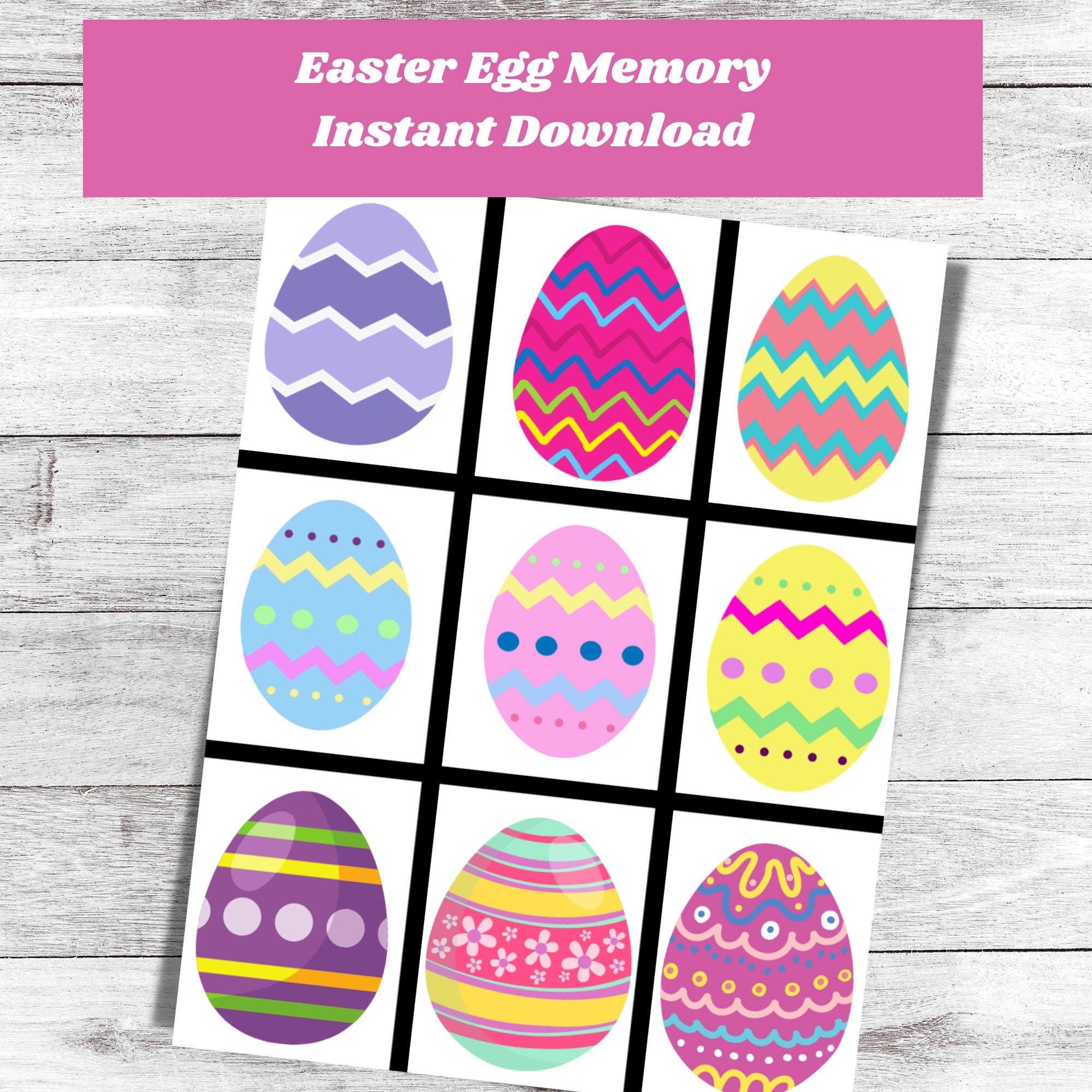 Easter Egg Memory Game Easter Egg Matching Activity Instant Download ...
