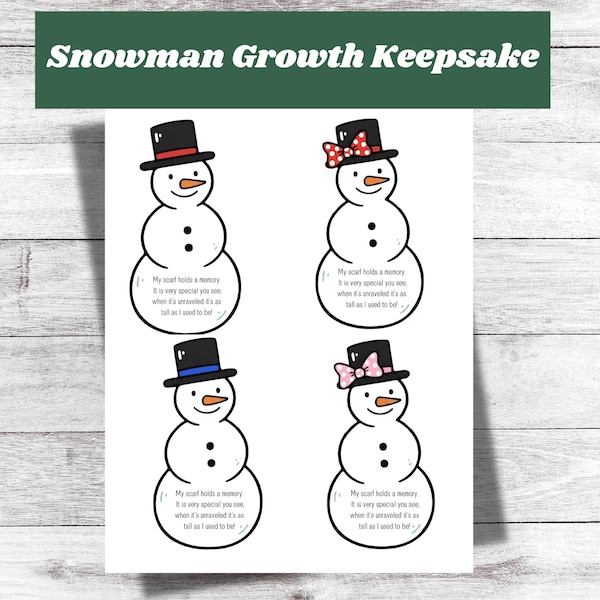 Snowman Height Poem - Etsy