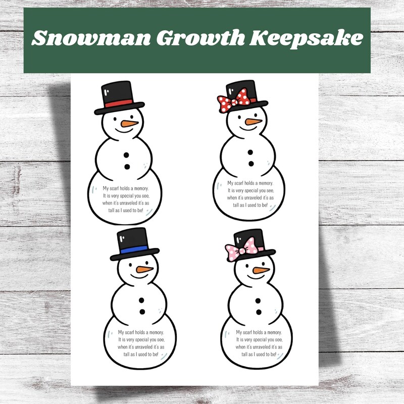 Snowman Scarf Keepsake - Etsy