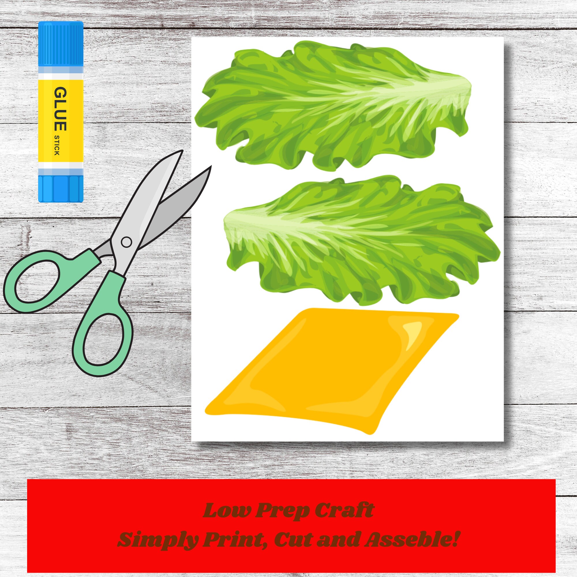 Cheeseburger Craft| Scissor Skills Activity| Summer Craft| National ...