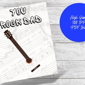 You Rock Dad Handprint Craft | Printable Father's Day Gift for Dad or ...