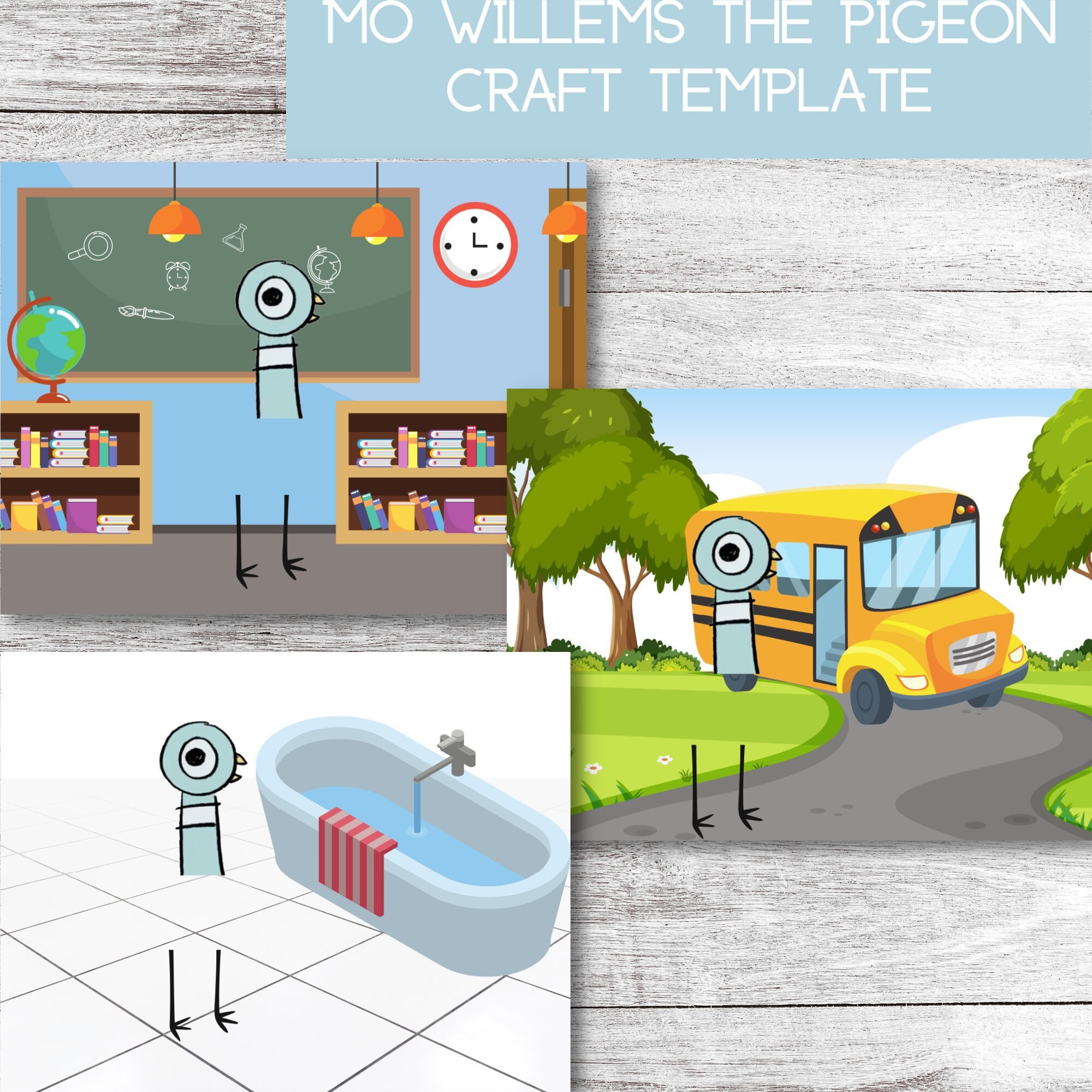 Mo Willems Pigeon Handprint Craft: Book-based Activity (PDF) - Etsy