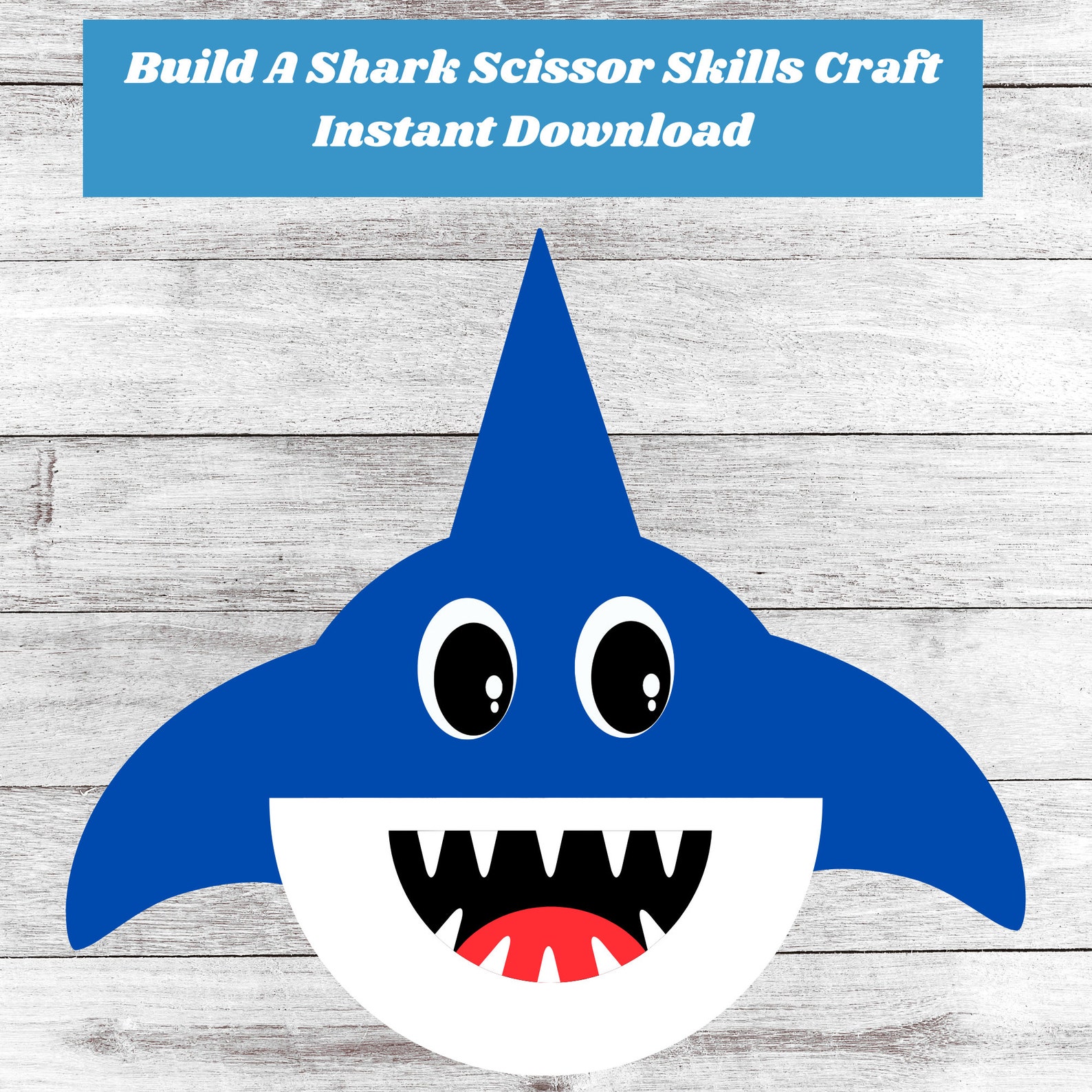 Build A Shark Paper Plate Craft| Shark Week Scissor Skills Craft ...