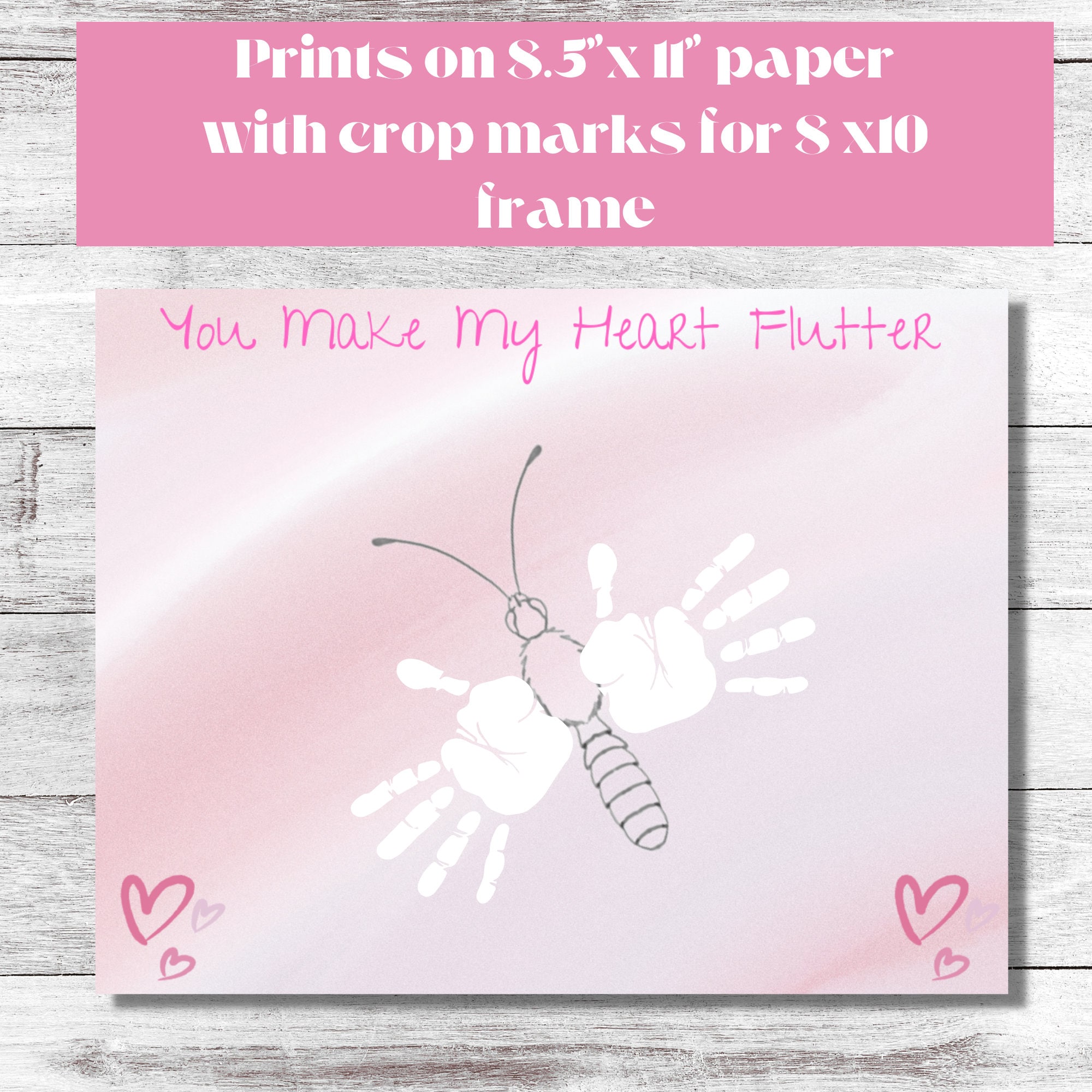 You Make My Heart Flutter Handprint Craft| Valentine's Day Keepsake ...