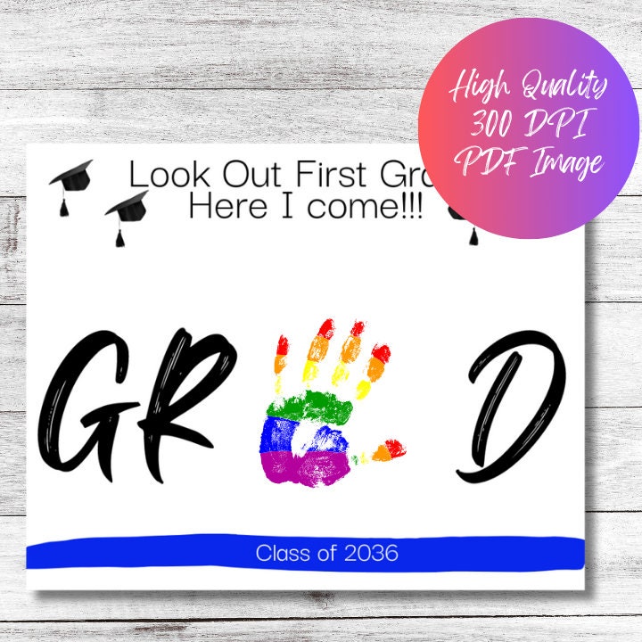 Preschool & Kindergarten Graduation Handprint Keepsake| Look Out ...