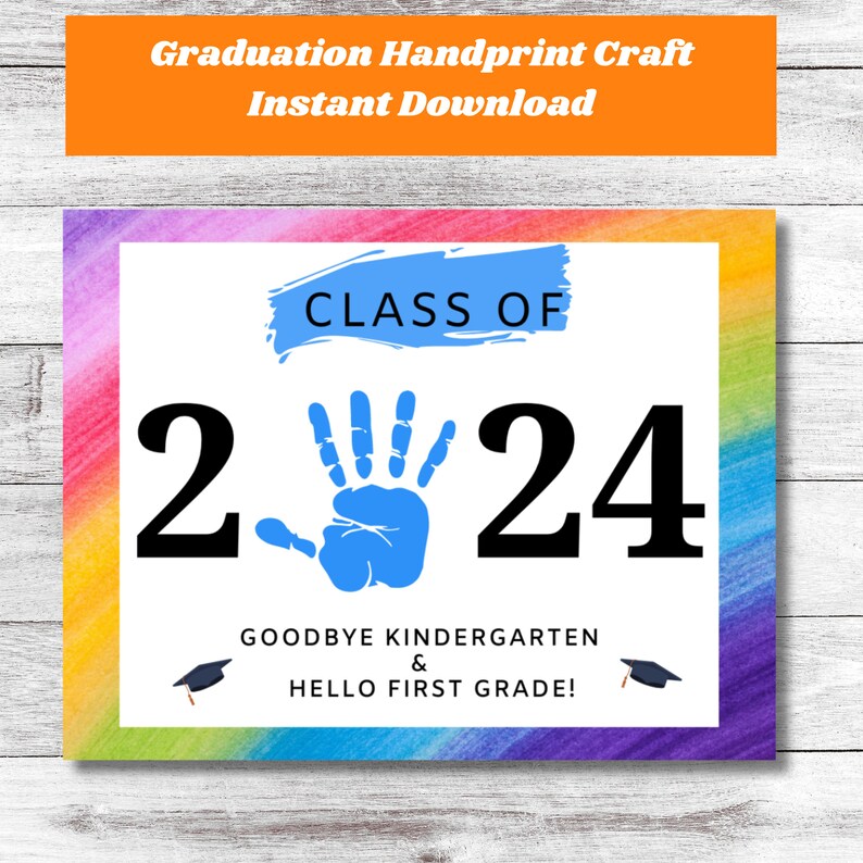 2024 Graduation Handprint Art Instant Download Printable for ...