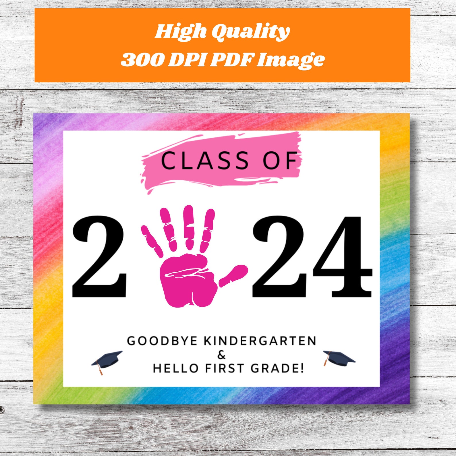2024 Graduation Handprint Art Instant Download Printable for ...