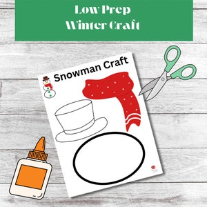 Snowman Printable Craft| Scissor Skills Activity| Build A Snowman ...