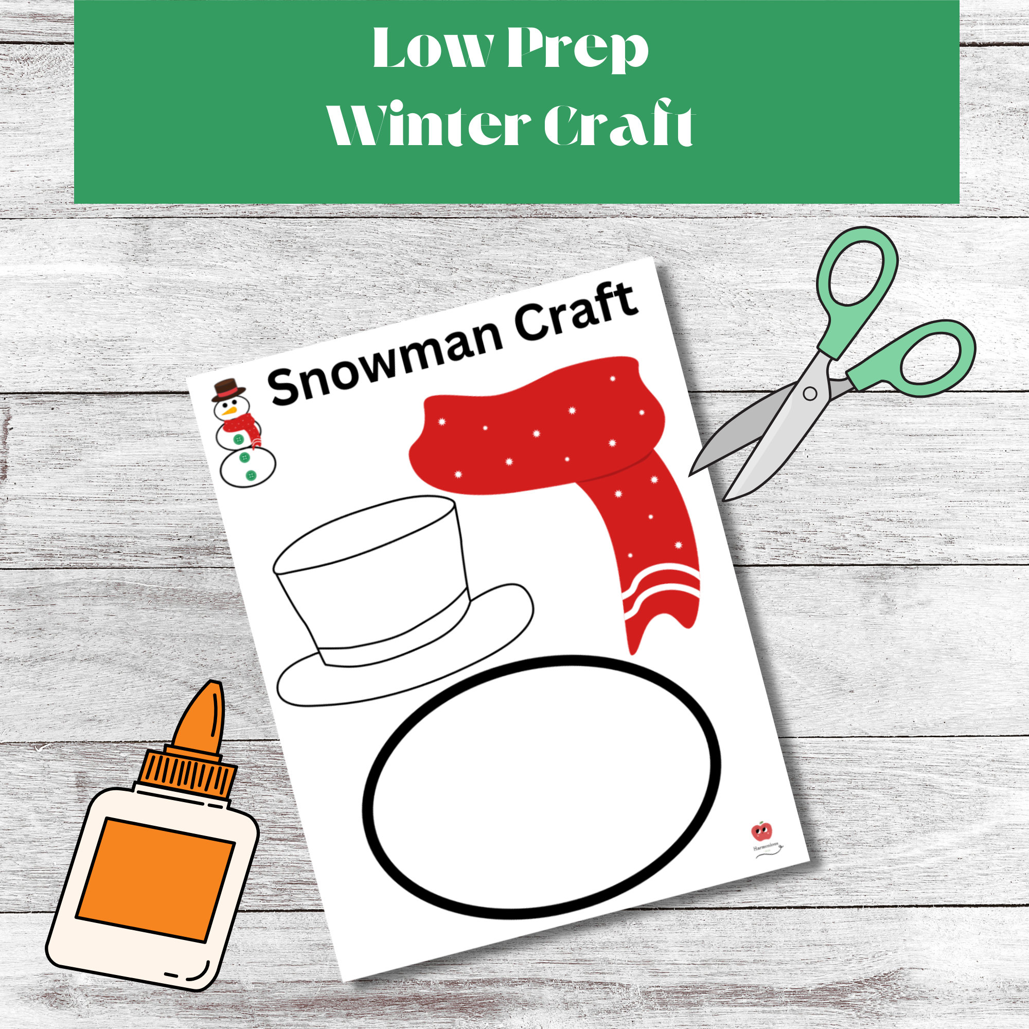 Snowman Printable Craft| Scissor Skills Activity| Build A Snowman ...