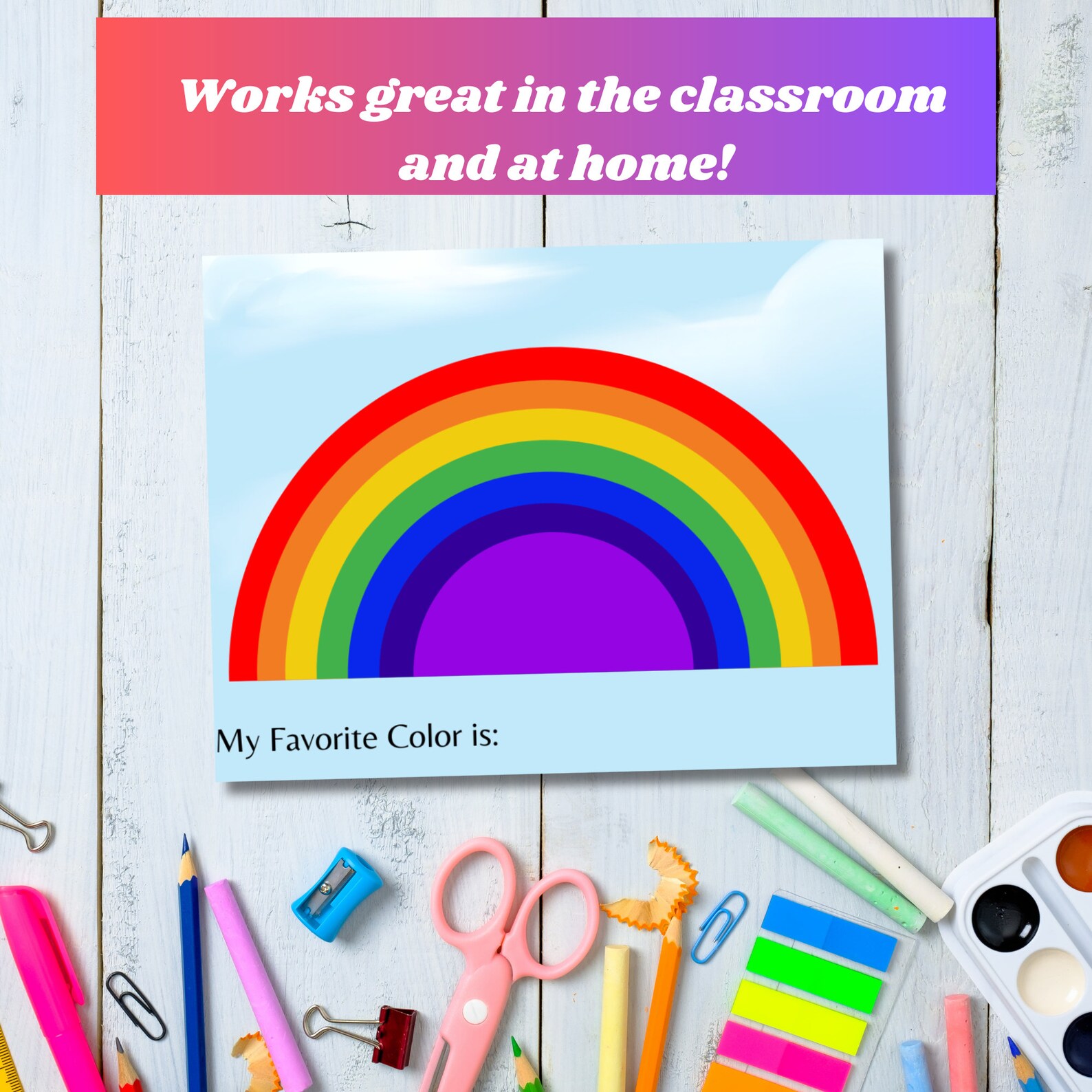 Rainbow Craft| Size Sorting Activity| Color Recognition Craft| Instant ...